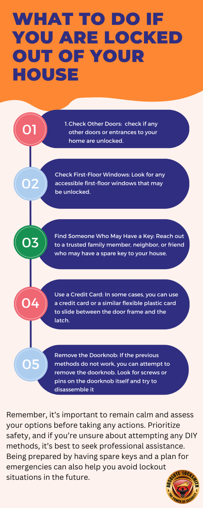 What to Do If You Are Locked Out of Your House - Absolute Locksmith
